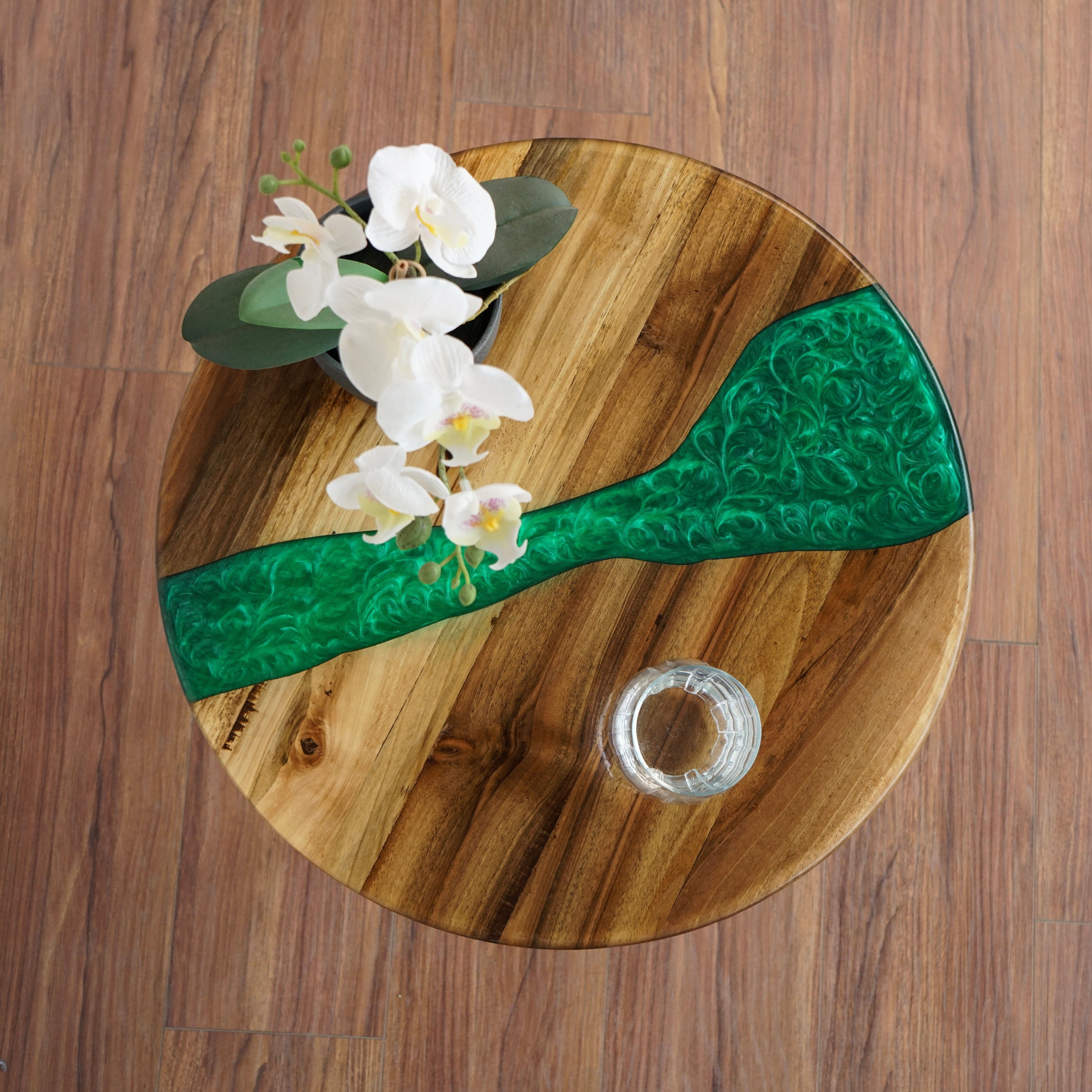 Green Resin Round Coffee Table