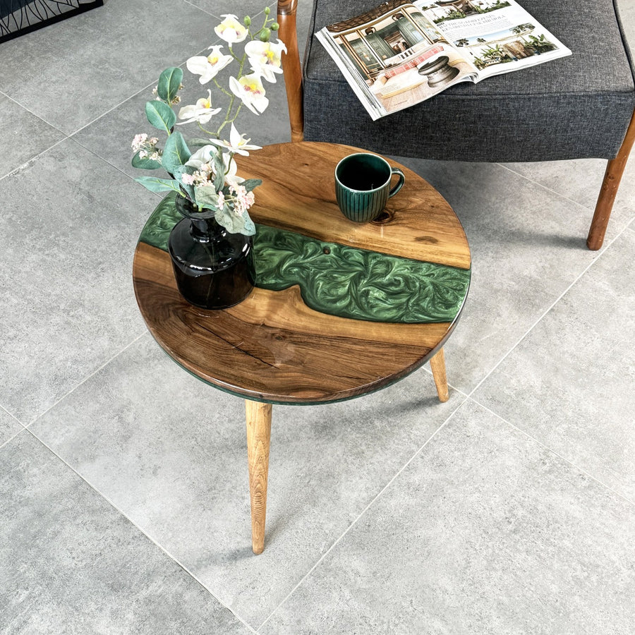 Epoxy Resin Round and Square Coffee Table
