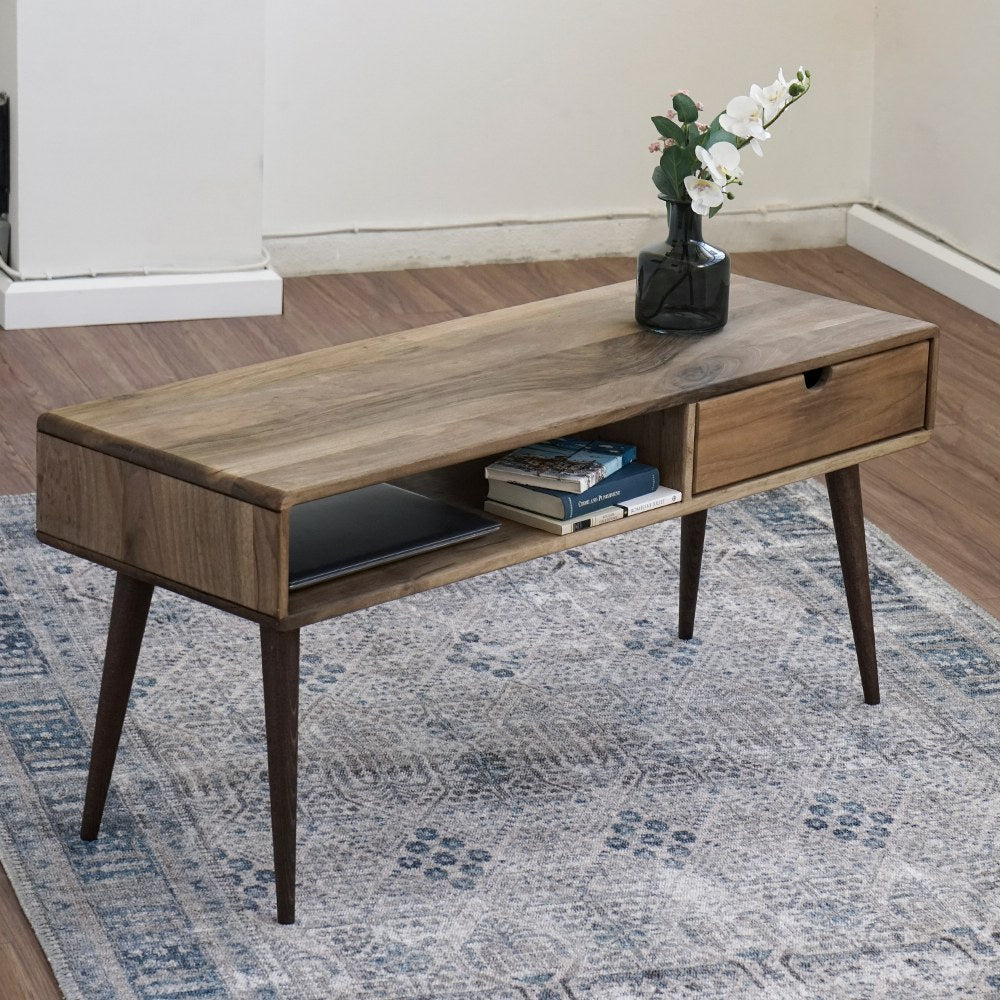 Mid-Century Modern Coffee Table with Drawer